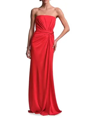 Bcbgmaxazria Stella Twisted Strapless Gown
