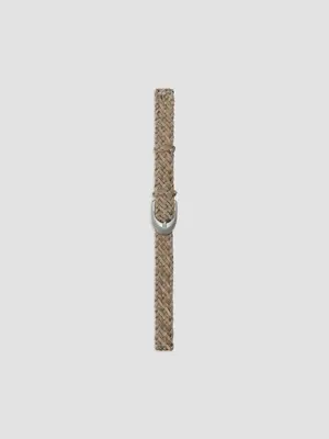 NAGHEDI Sonora Striped Suede Woven Belt - Bluff