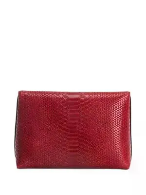 Mulberry Darley Snakeskin-effect Makeup Bag - Red