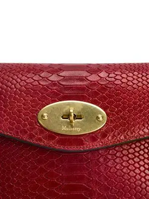 Mulberry Darley Snakeskin-effect Makeup Bag - Red