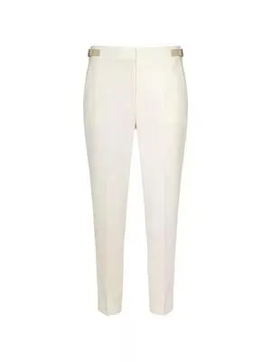 Max Mara Buckled-waist Wool Trousers