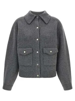 Guest In Residence Felt Bomber Jacket - Gray
