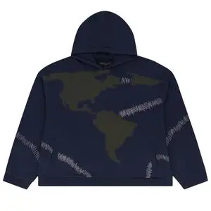 WHO DECIDES WAR Pangia Pullover Hoodie 'indigo - Blue