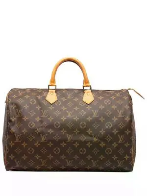 LOUIS VUITTON 1996 Monogram Speedy 40 Boston Bag - Brown