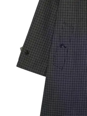 Mackintosh Balfield Reversible Check-pattern Raglan-sleeve Coat