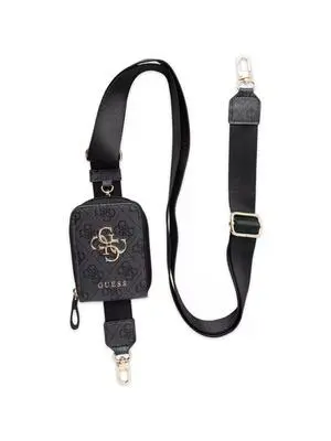 Guess Monogram-print Lanyard - Black