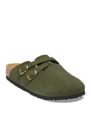 BIRKENSTOCK Blair Suede Clogs - Thyme