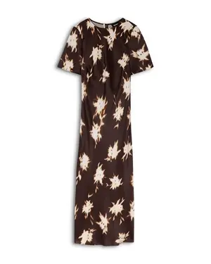 Whistles Short Sleeve Midi Dress