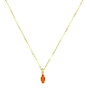 SET & STONES Marquise Birthstone Charm Necklace - July