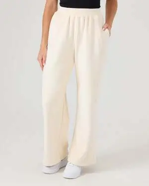 Roxy Vivi Bonded Velour Pants - Whitecap