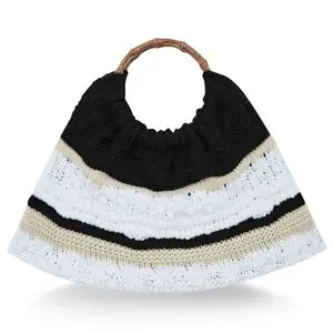PERALUNA Joi Bag Knitwear Bag/black Ecru - White