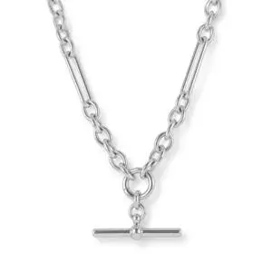 HYE JANE JEWELRY Kin T-bar Necklace With Simone Chain - Silver