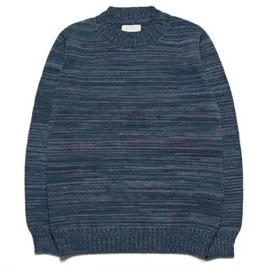 PERALUNA Dieter Knit O-neck Pure Organic Cotton Knit Jumper - Green/blue