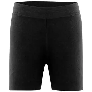 PERALUNA 100% Cotton Elastic Waist Shorts Anthracite