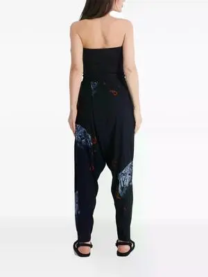 TESSITURA Tiger-print Drop-crotch Tapered Trousers