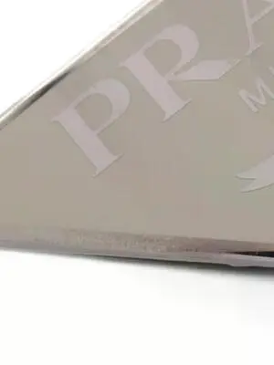 Prada 2010s Triangle Logo Belt Buckle