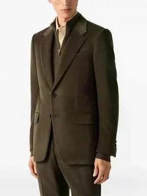 Zegna Dark Olive-green Royal Cord Jacket