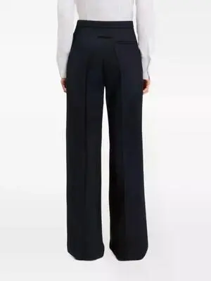 JEAN PAUL GAULTIER Pleated Straight-leg Trousers - Blue