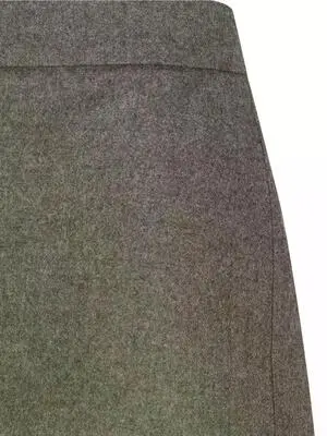 Max Mara Short Felted Wool Skirt Brown