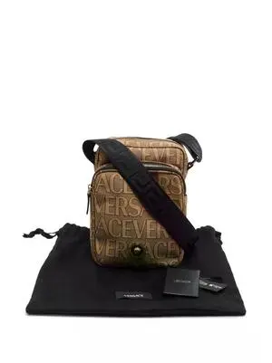 Versace Logo-pattern Messenger Bag