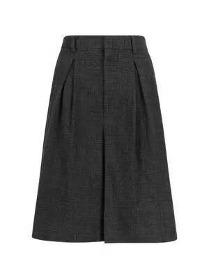 DOUUOD Diomede Prince Of Wales Check Pleated Shorts - Grey