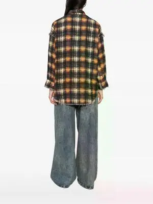 R13 Distressed Plaid Shirt