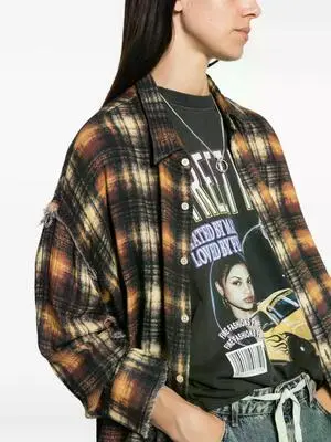R13 Distressed Plaid Shirt