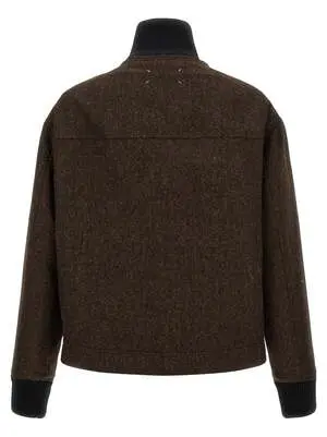 MAISON MARGIELA Wool Bomber Jacket - Brown