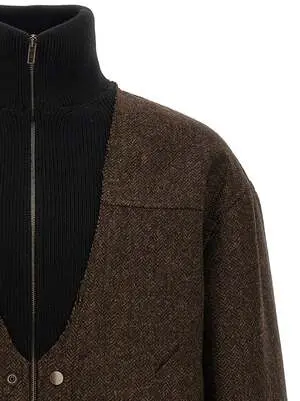 MAISON MARGIELA Wool Bomber Jacket - Brown
