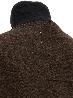 MAISON MARGIELA Wool Bomber Jacket - Brown