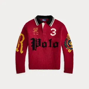 Ralph Lauren Relaxed Fit Polo-collar Sweater - Red Multi