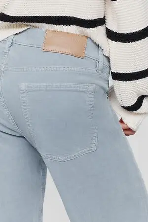 FRAME The Gray Corduroy Low-rise Wide-leg Jeans