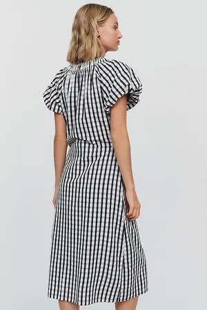 English Factory Puff Sleeve Midi Dress