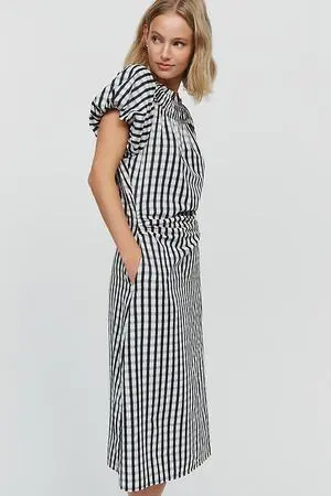English Factory Puff Sleeve Midi Dress