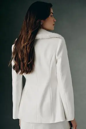 MARE MARE Faux Fur Trim Jacket