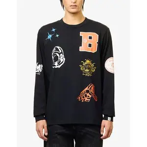 BILLIONAIRE BOYS CLUB Multi Graphic Long-sleeve Cotton T-shirt