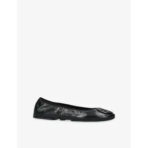 Tory Burch Reva Travel Leather Ballet Flats