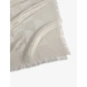BVLGARI Maxi Calla Metallic Silk And Wool Scarf