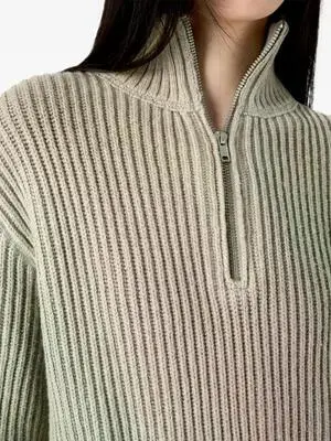 Camper Ribbed Quarter-zip Sweater