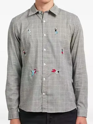 EDMMOND STUDIOS Groove Room Embroidered Checked Shirt