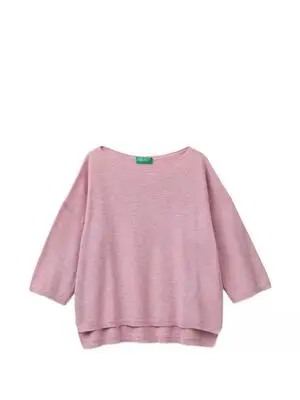 BENETTON Boxy Fit Boat-neck Sweater