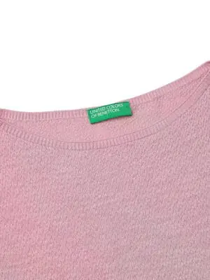 BENETTON Boxy Fit Boat-neck Sweater