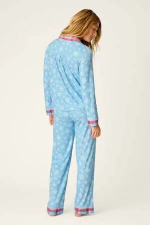 PJ Salvage Plaid About You Snowflakes & Plaid Pajama Set