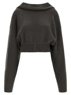 Rick Owens Tower Pull' Hoodie - Gray