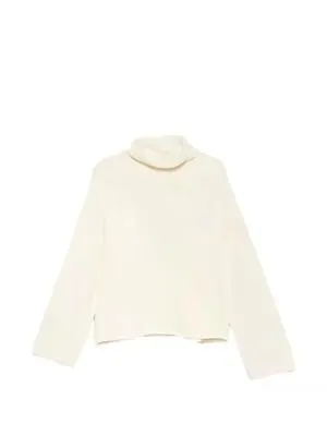 Almada Label High-neck Drop-shoulder Sweater