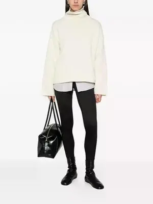 Almada Label High-neck Drop-shoulder Sweater