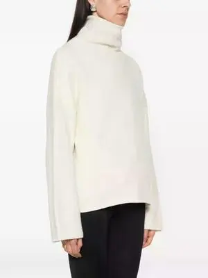 Almada Label High-neck Drop-shoulder Sweater