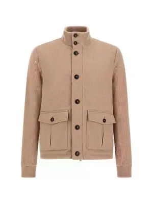 Herno Panelled Knitted Jacket