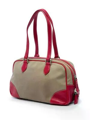 Prada 2010-2014 Canvas Canapa Logo Shoulder Bag