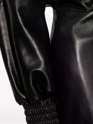 Balenciaga Wrap-style Leather Maxi Dress